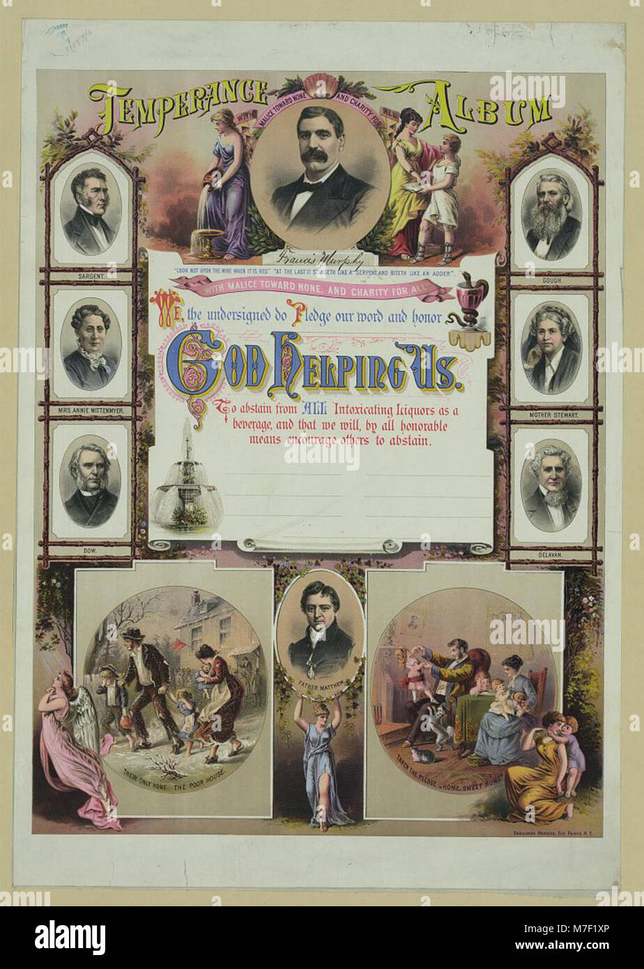 Image from a temperance album, a historical collection depicting the ...