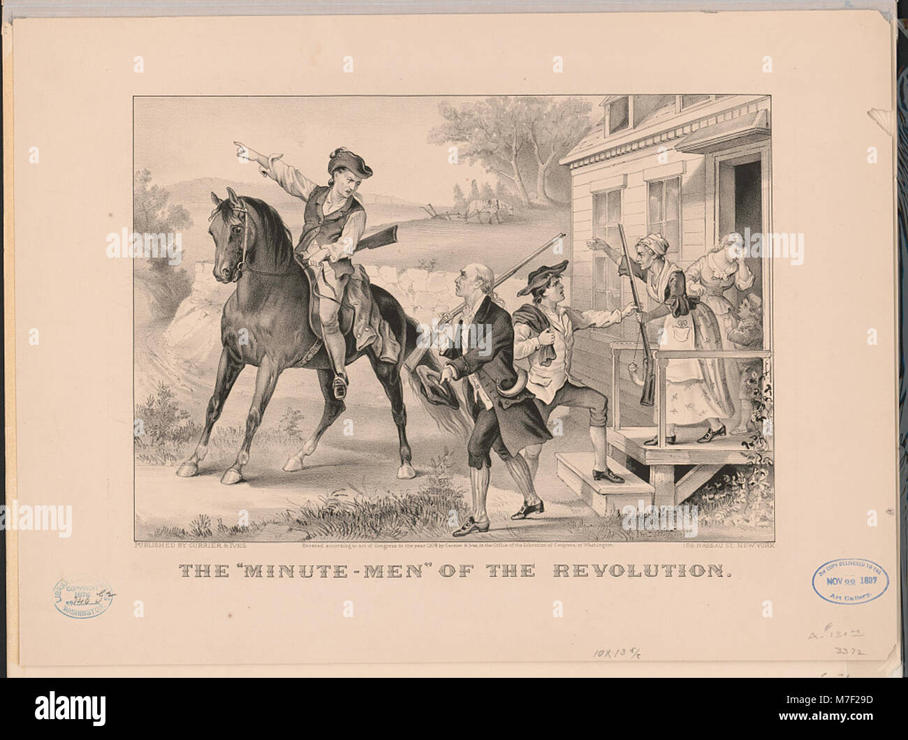 This image represents the Minute Men of the American Revolution, a ...