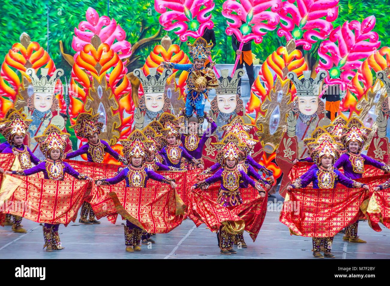 Participants in the Sinulog festival in Cebu city Philippines Stock ...
