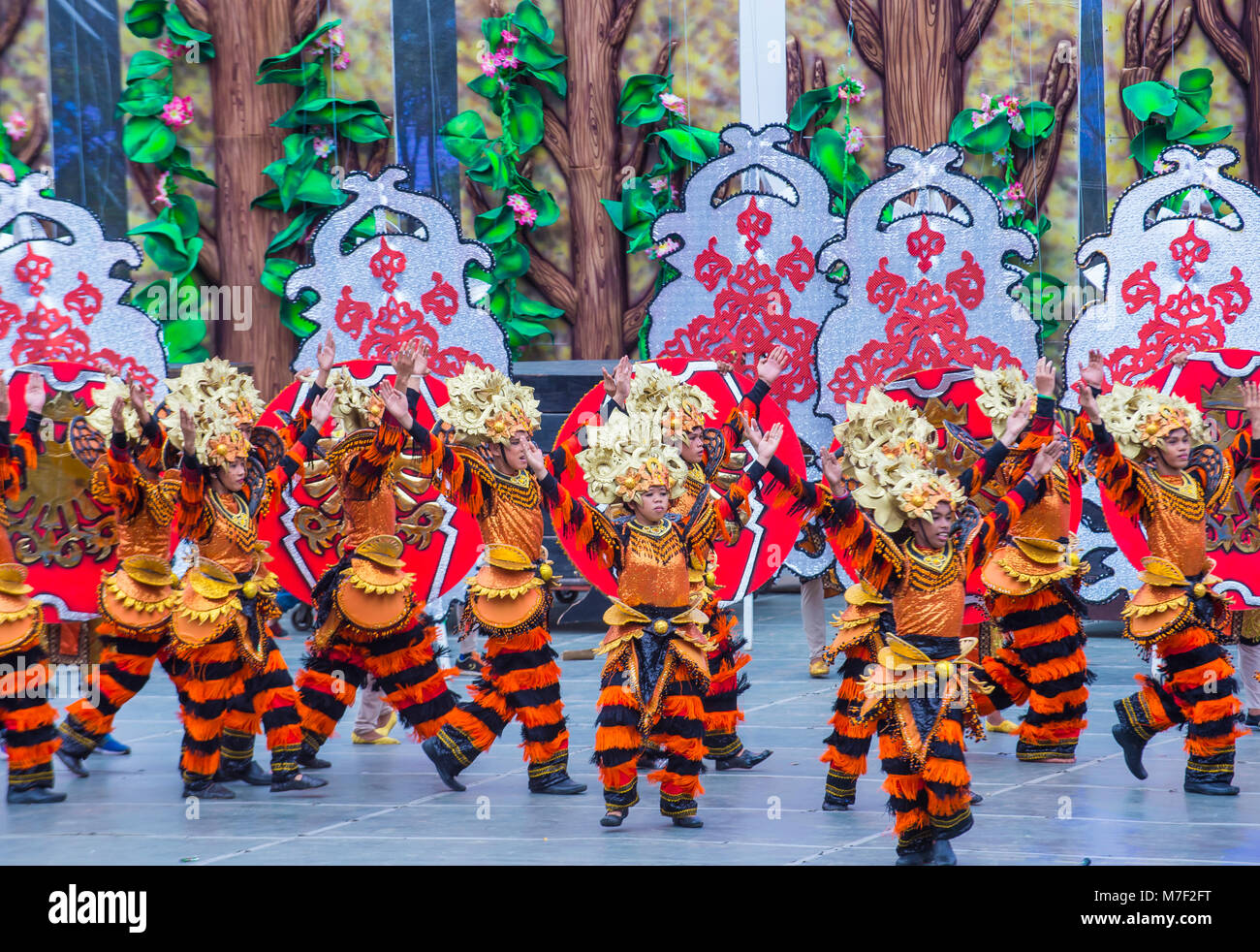 Participants in the Sinulog festival in Cebu city Philippines Stock ...