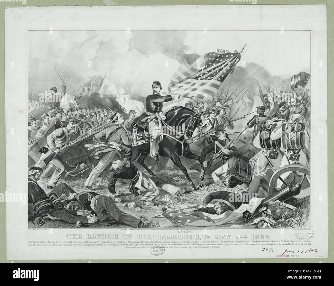 A scene from the Battle of Williamsburg, Virginia, on May 5th, 1862 ...