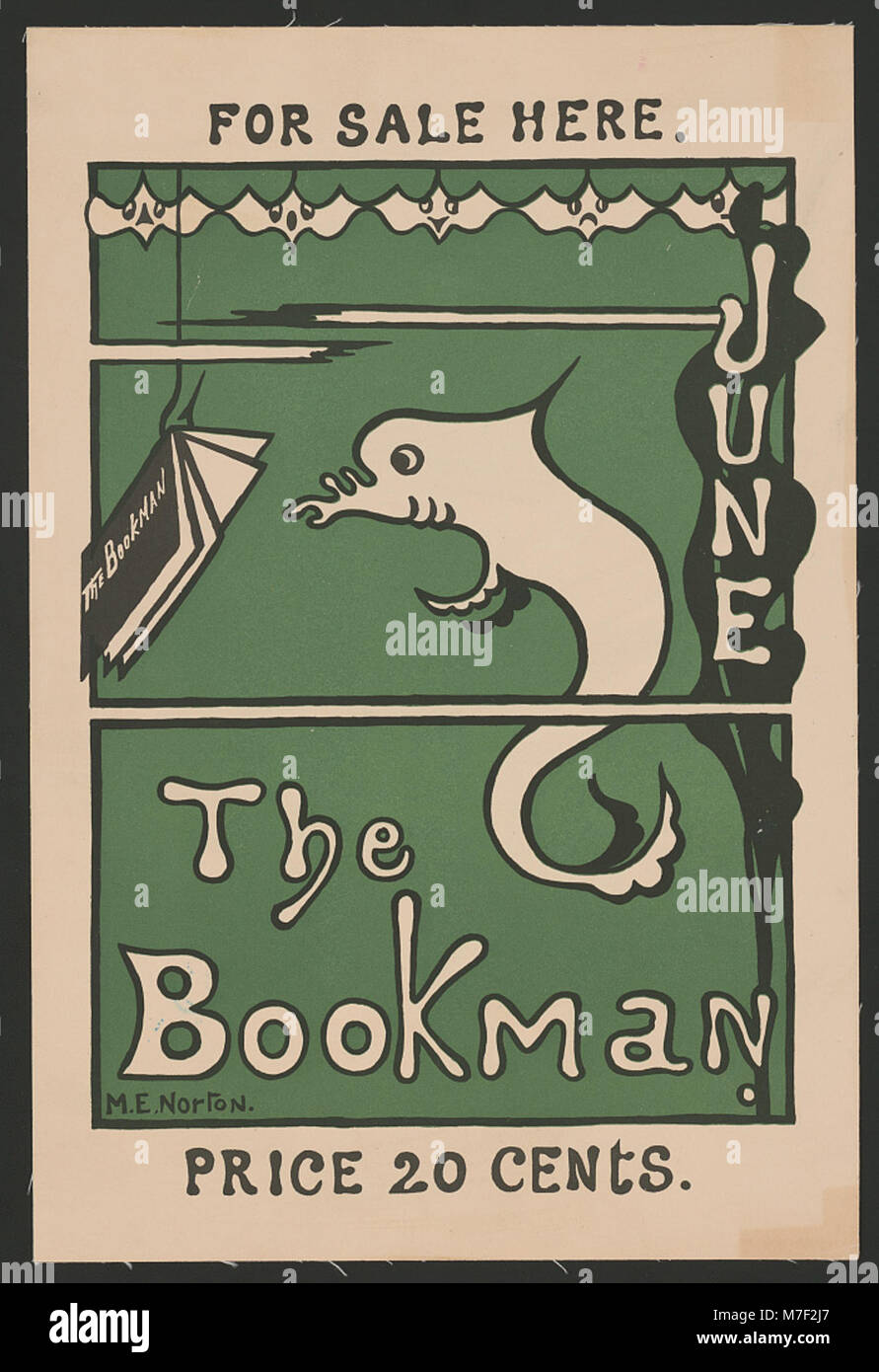 A vintage advertisement for The Bookman magazine from June, featuring ...