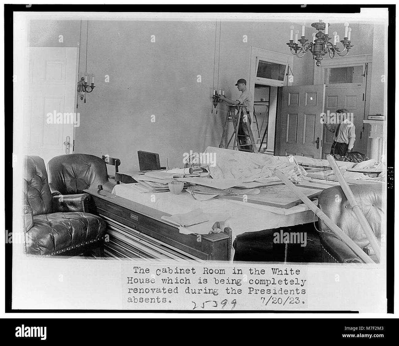 The Cabinet room in the White House which is being completely renovated ...