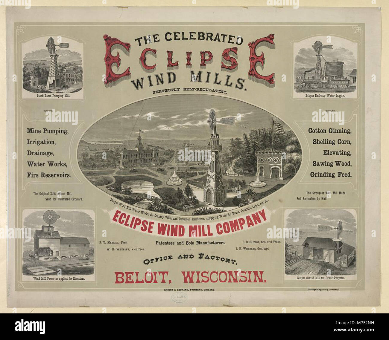 This image features the celebrated eclipse windmills, an iconic part of windmill history, known ...