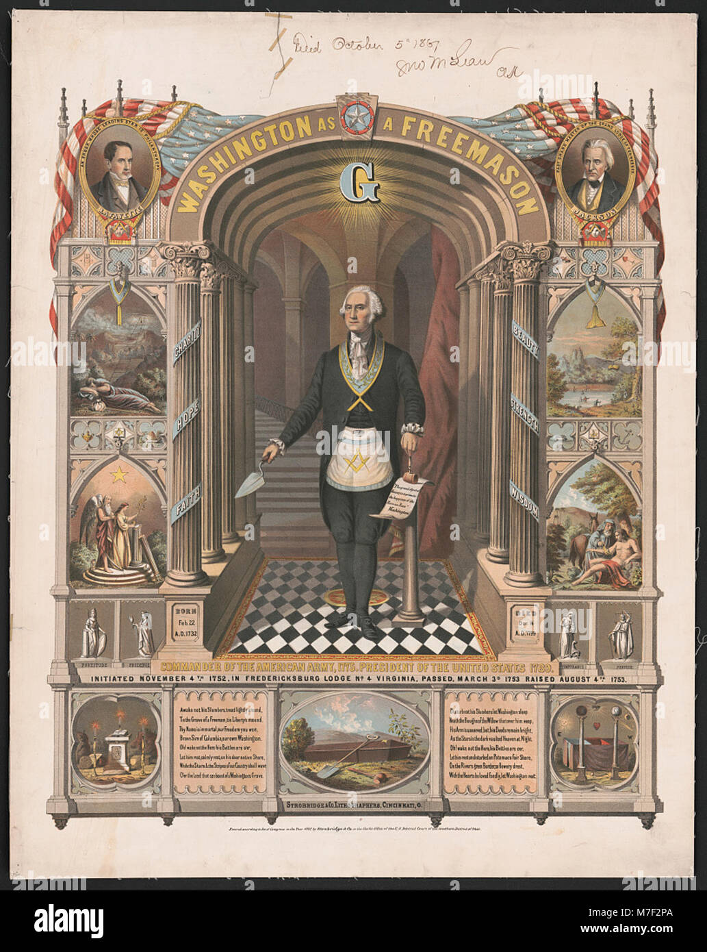Portrait of George Washington as a Freemason, depicting the historical ...