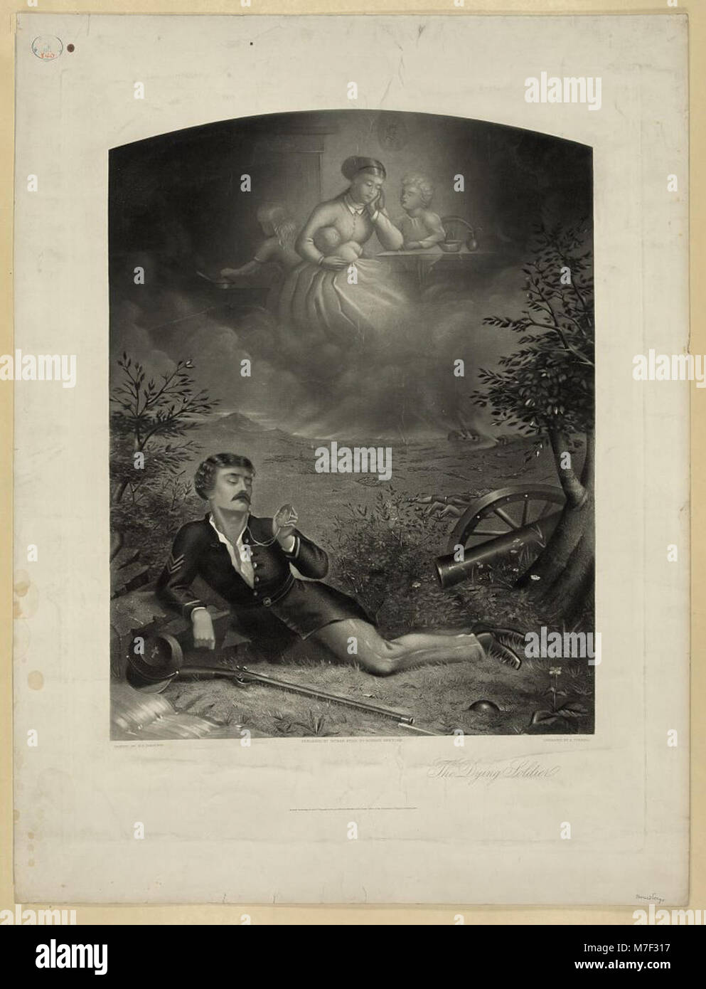 This photograph captures the poignant moment of a dying soldier ...