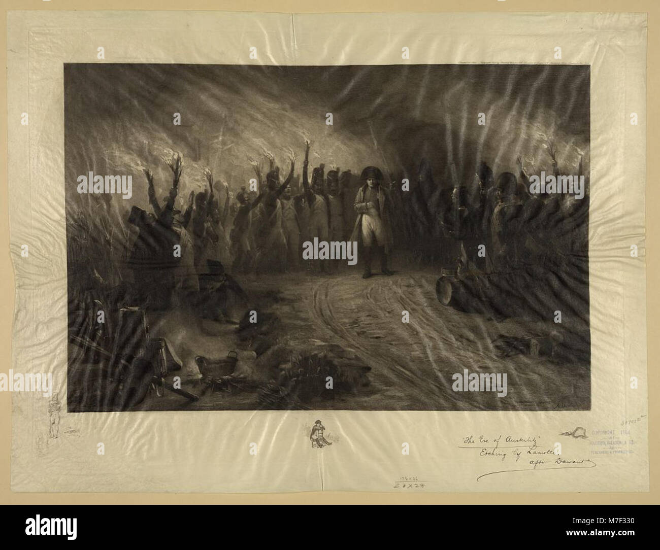 An artwork depicting the eve of the Battle of Austerlitz, one of ...