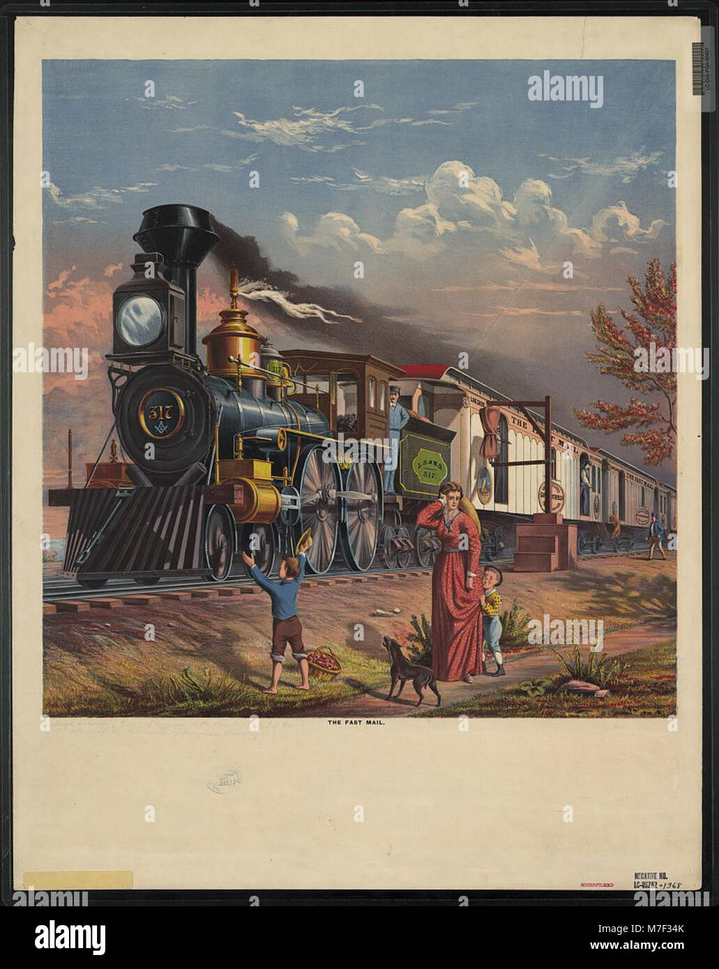 A photograph depicting the fast mail service, showcasing the rapid ...