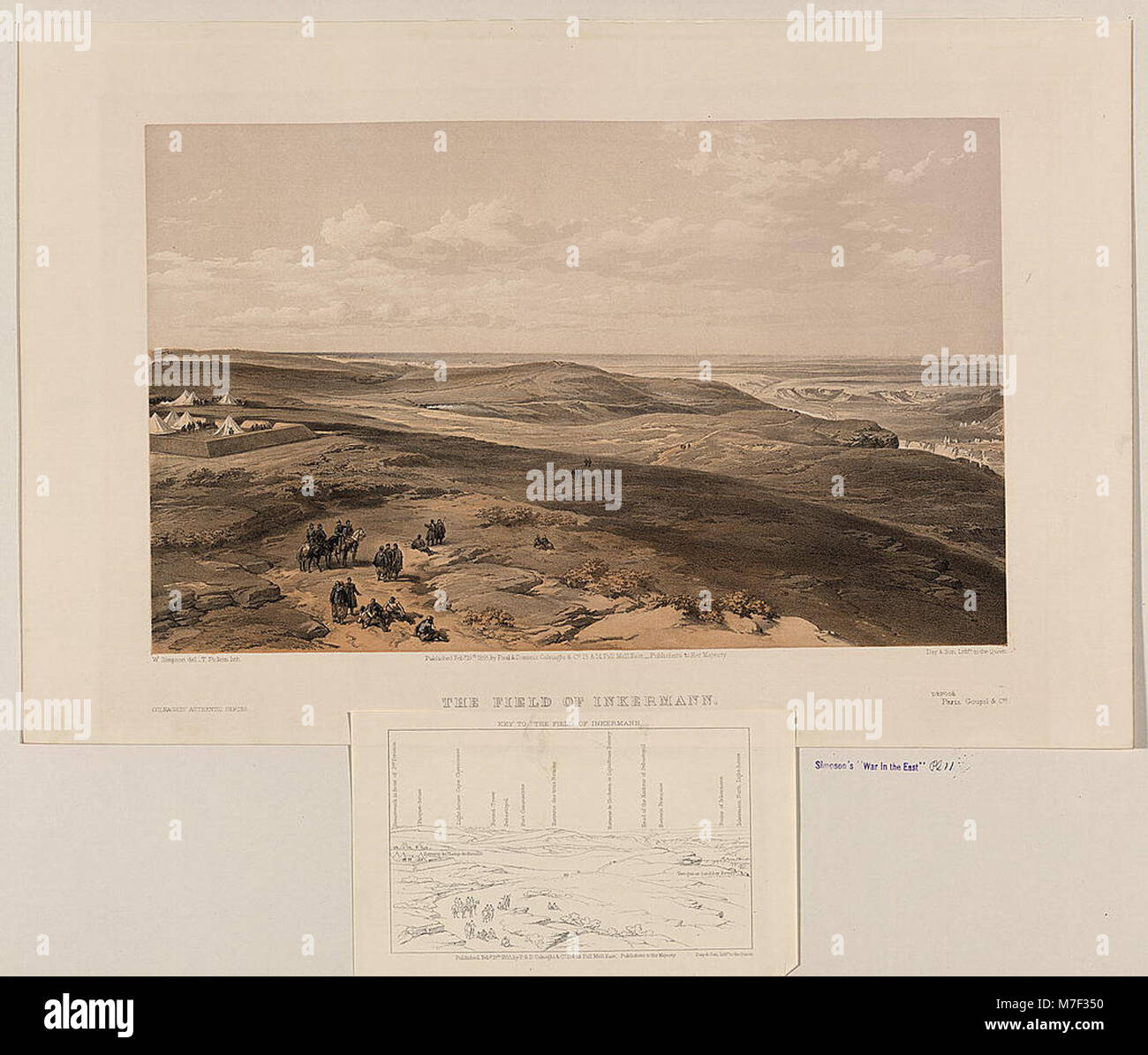 This image depicts the Battle of Inkermann, a significant conflict ...