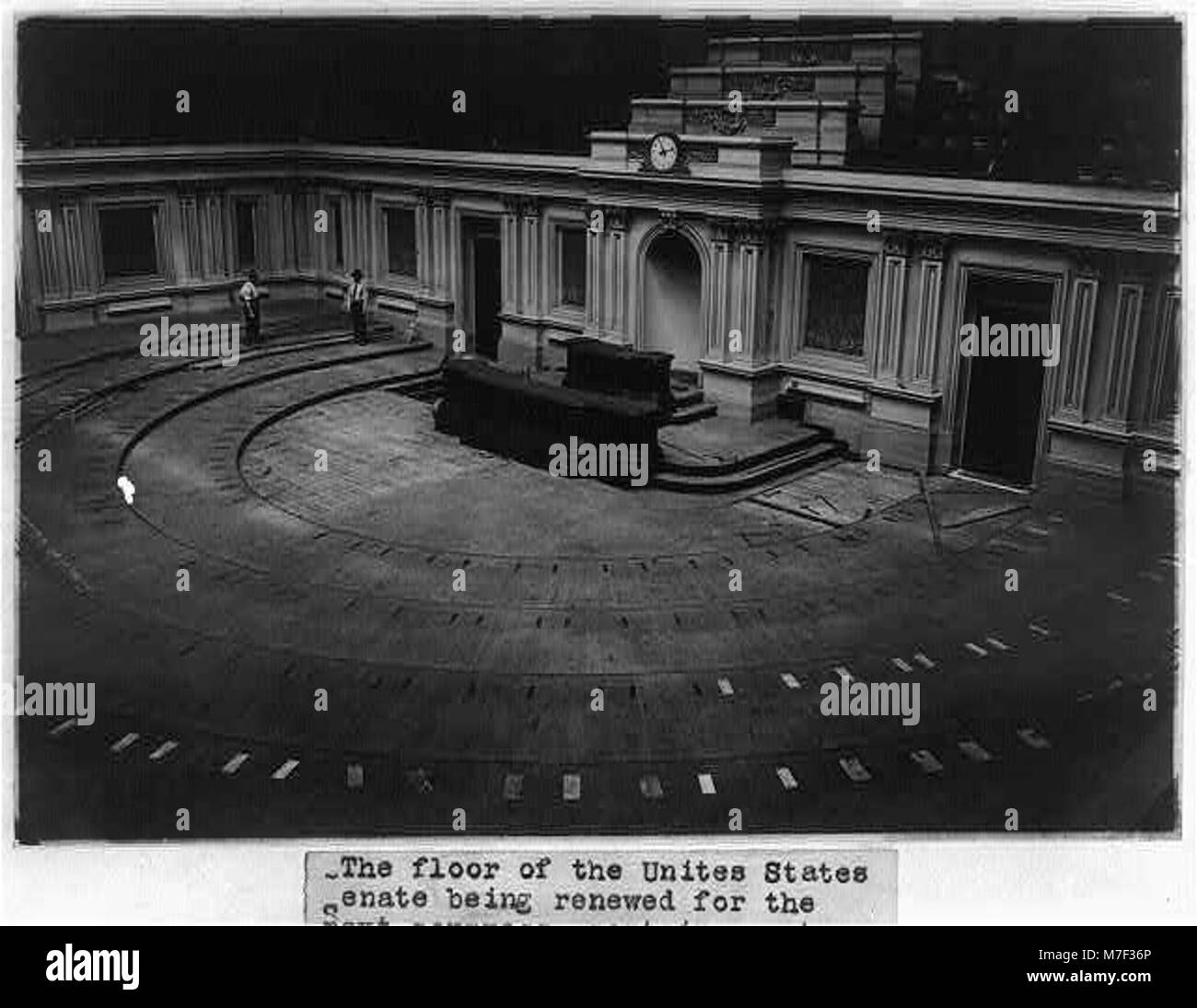 A photograph showing the floor of the U.S. Senate undergoing ...