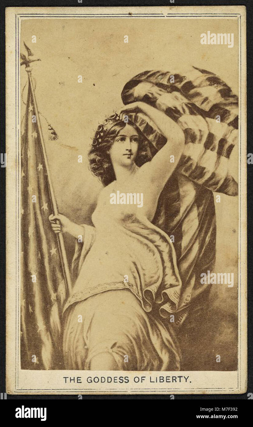 A sculpture of the Goddess of Liberty, symbolizing freedom and ...