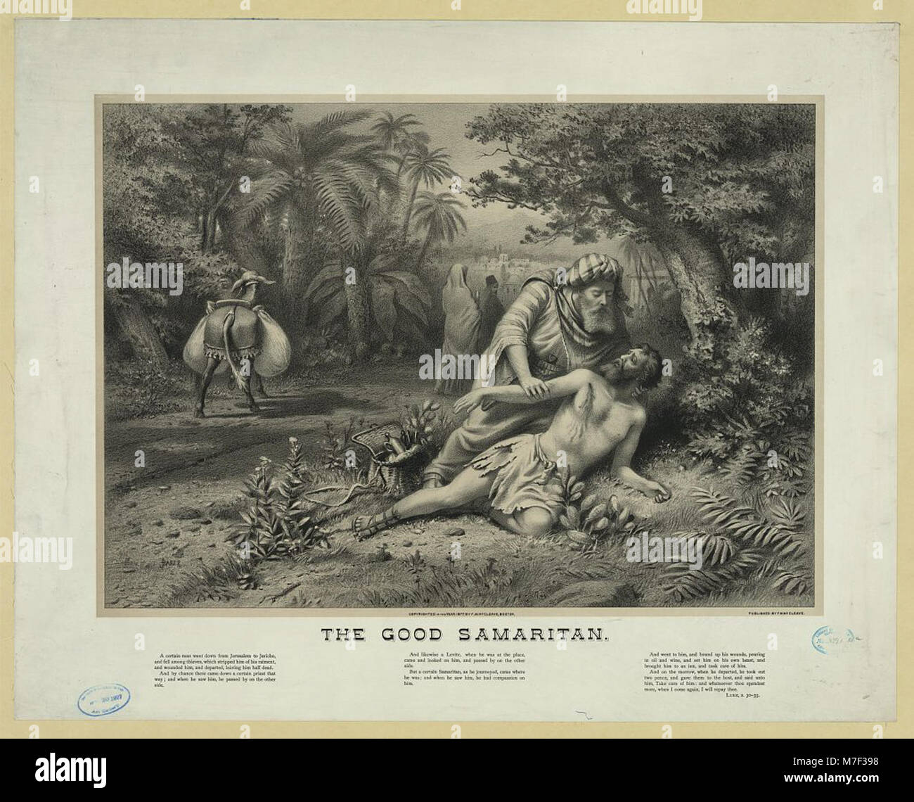 This painting, 'The Good Samaritan,' illustrates the Biblical parable ...