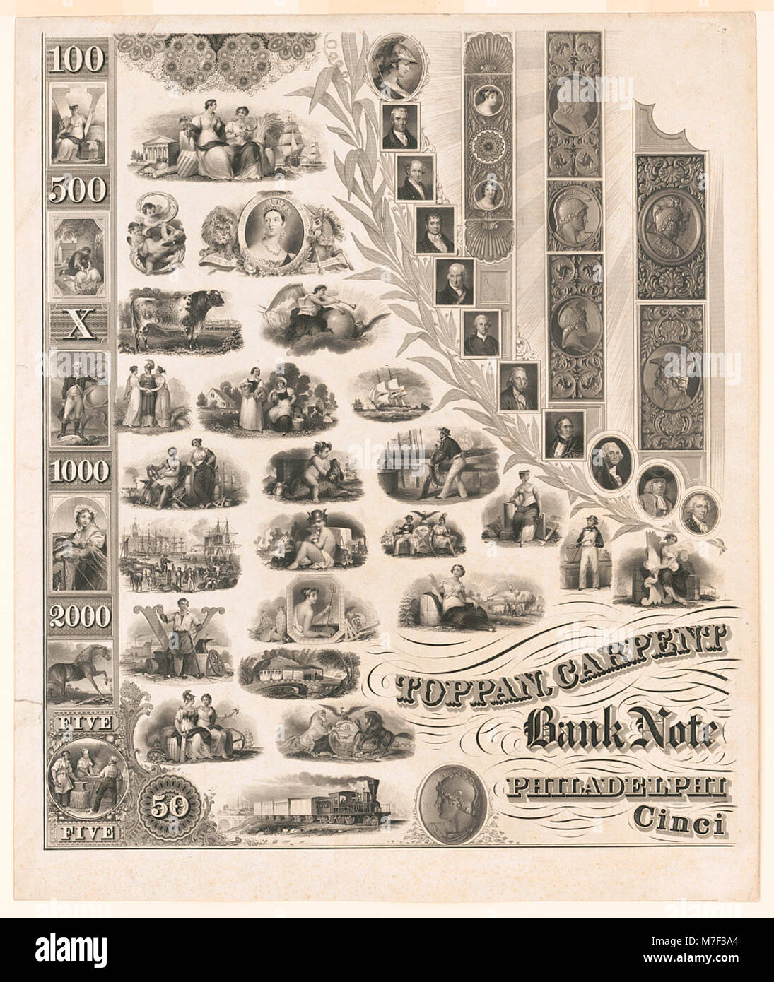 An image showing the lower left quarter of a specimen sheet produced by ...