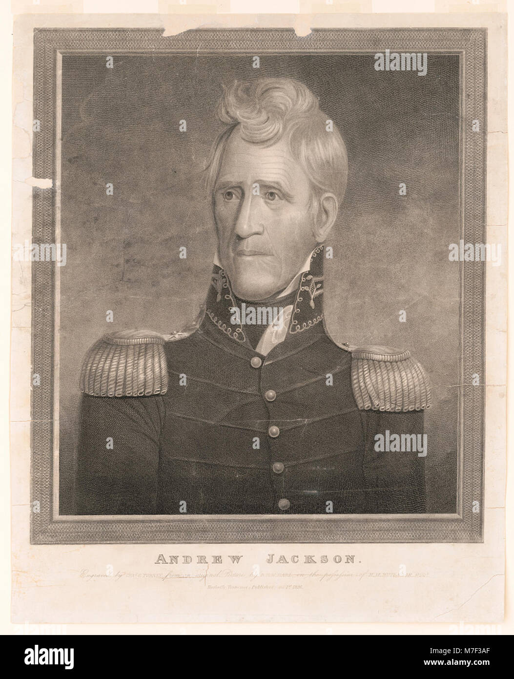 This portrait depicts Andrew Jackson, the 7th President of the United ...