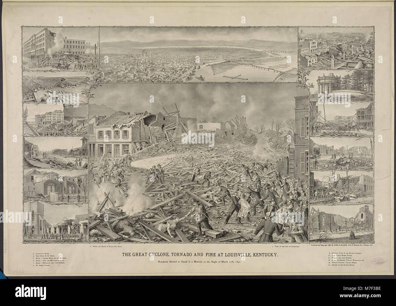 A depiction of the catastrophic events in Louisville, Kentucky, where a ...