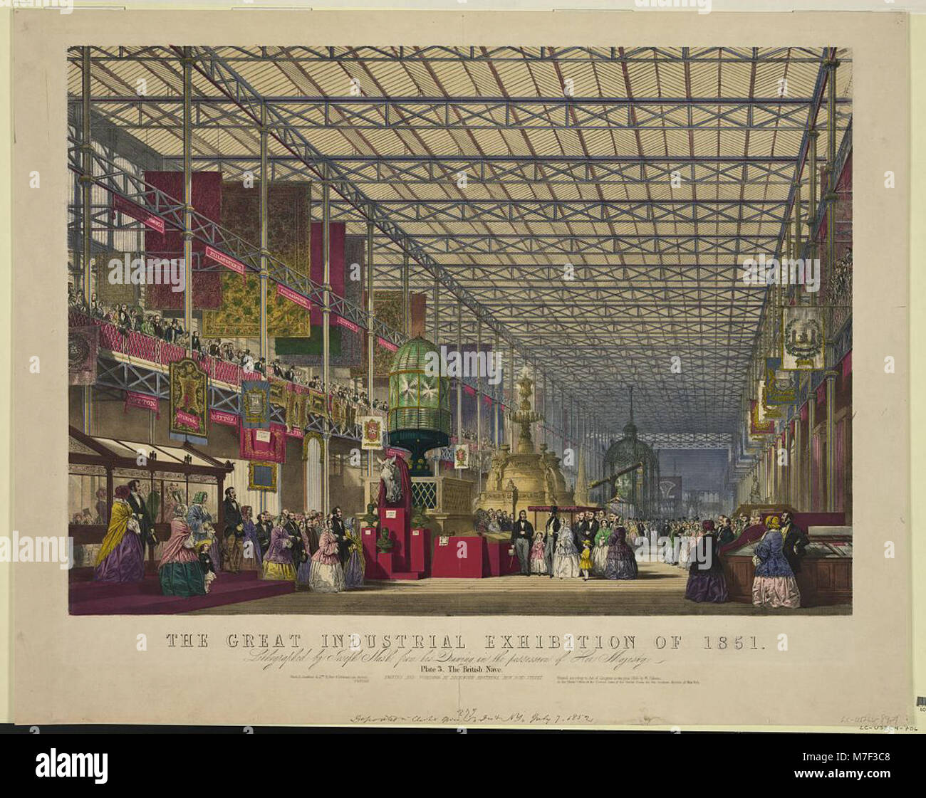 A historical photograph from the 1851 Great Industrial Exhibition ...