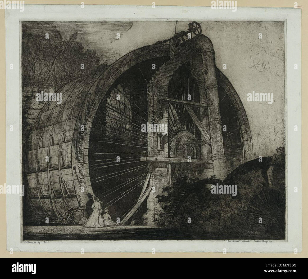 The photograph showcases the Great Wheel in South Troy, New York, a ...