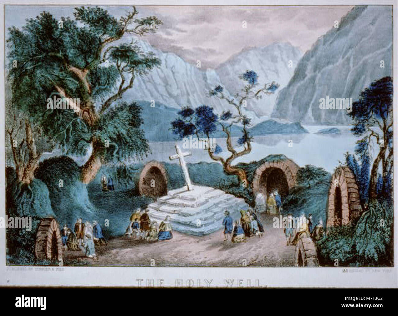 This image depicts St. Fineen's Holy Well in Gougaune Barra, Ireland, a ...
