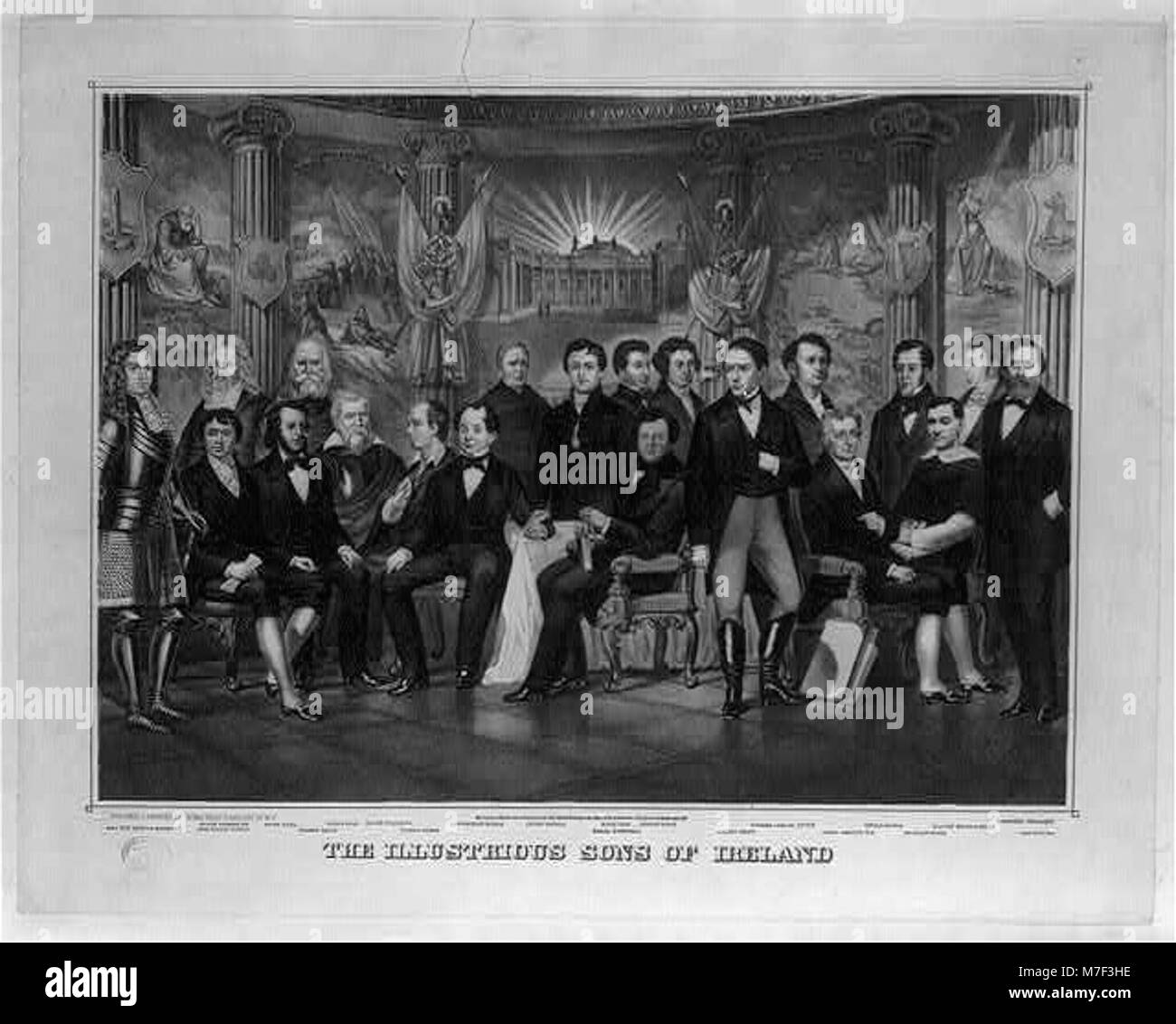 A portrait of notable Irish figures, emphasizing their contributions to ...