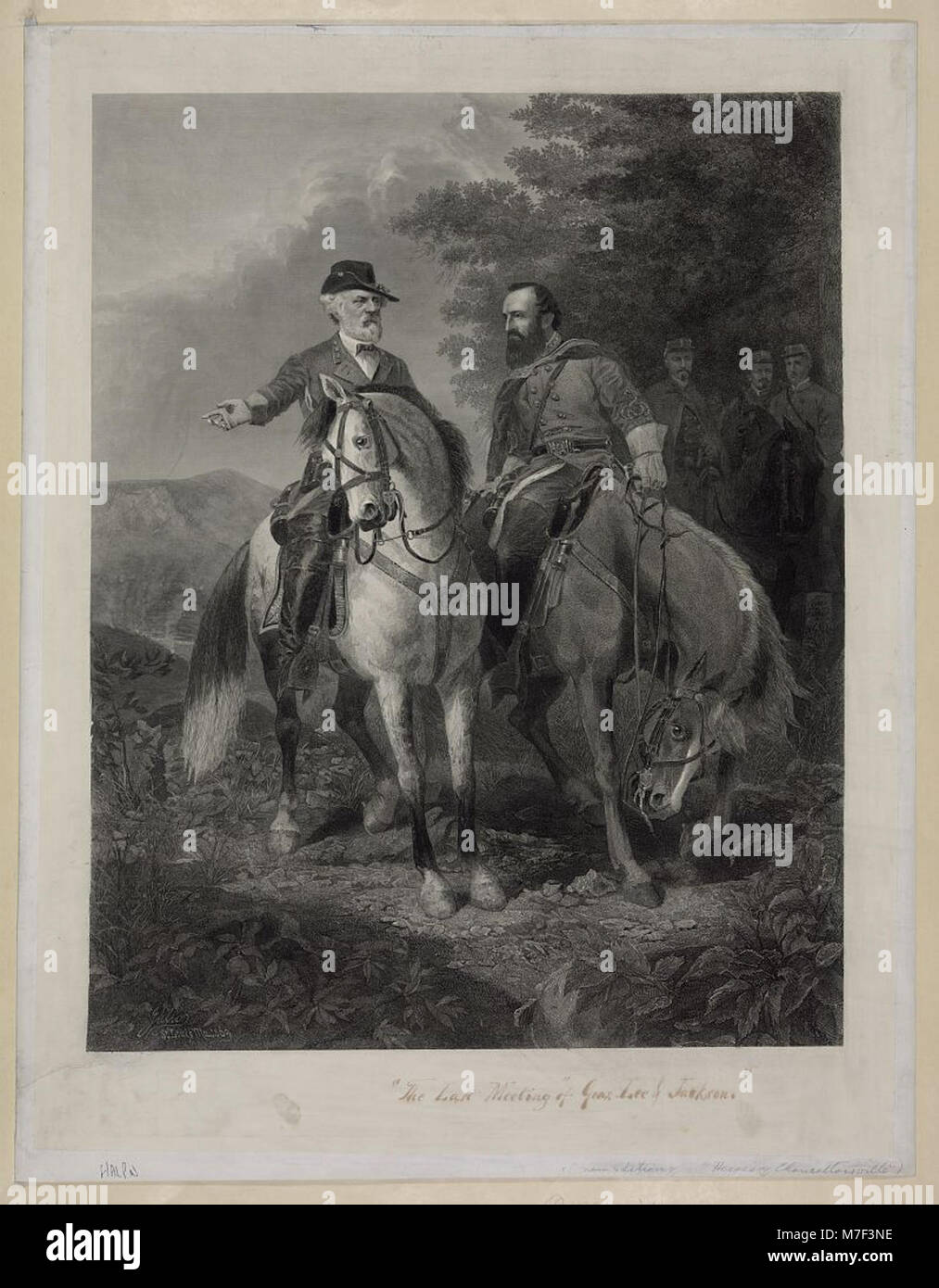An image depicting the last meeting between Confederate Generals Robert ...