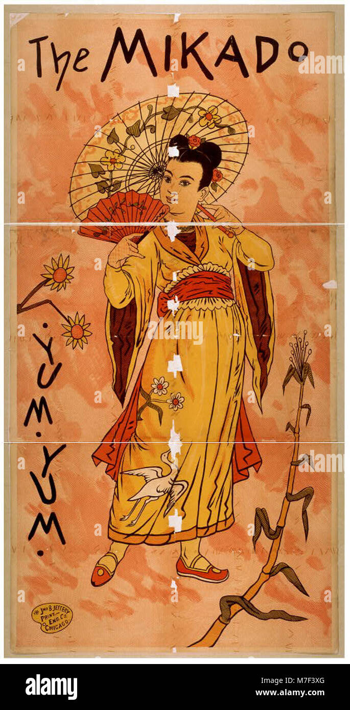 A performance of 'The Mikado,' the famous comic opera by Gilbert and Sullivan, highlighting the ...