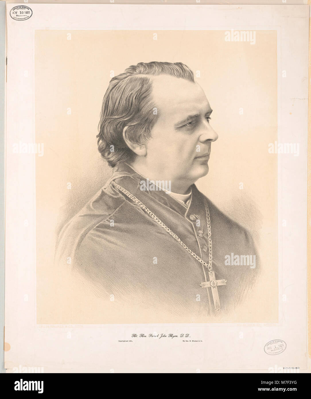 A portrait of Rt. Rev. Patrick John Ryan, a notable Catholic bishop ...