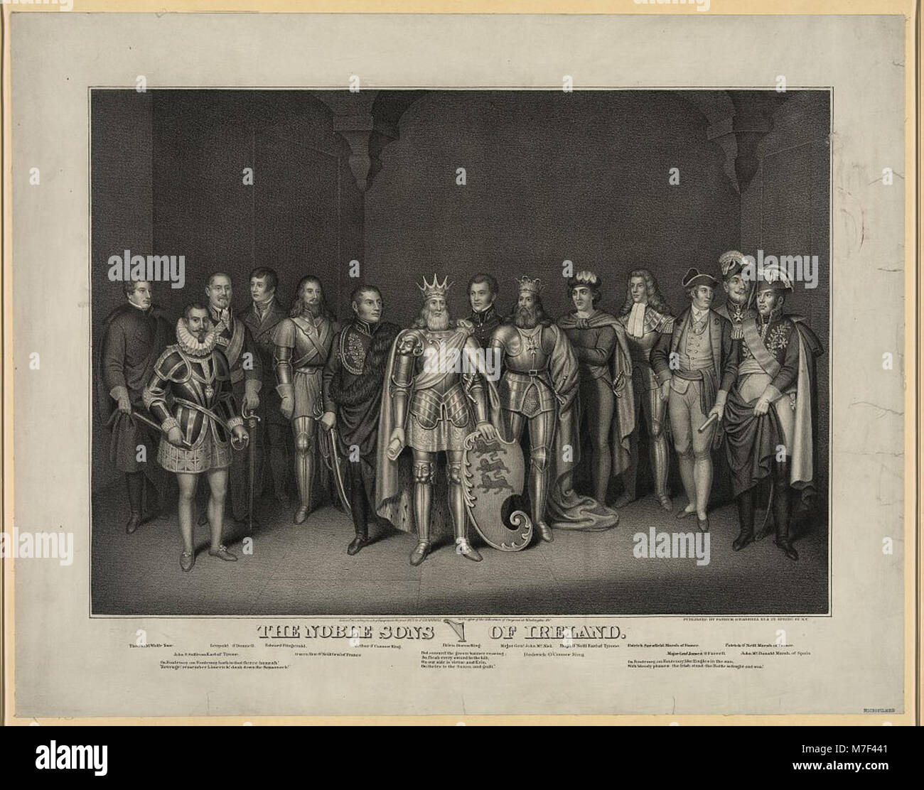 A historical image depicting the noble sons of Ireland, a reference to ...