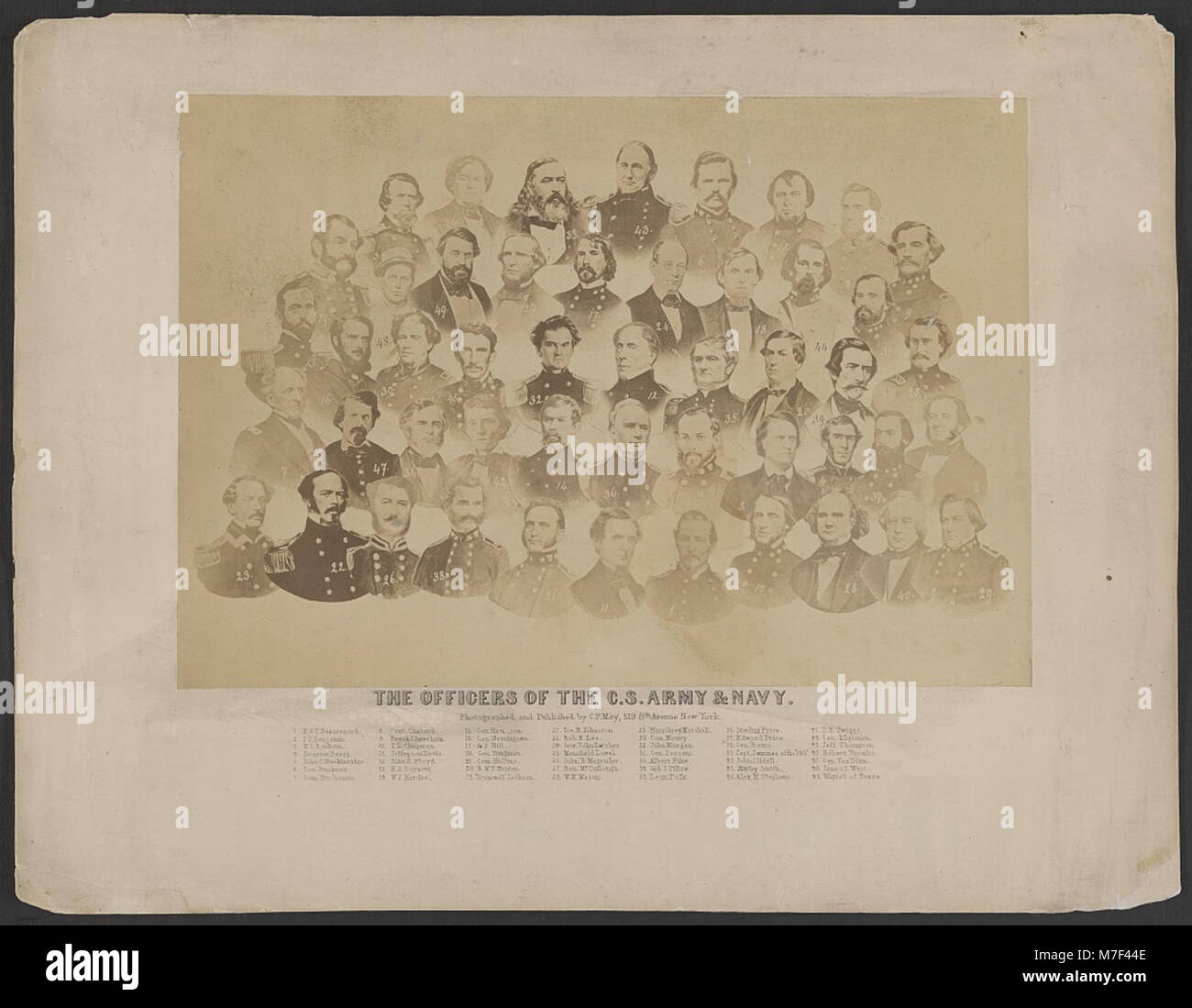 A photograph featuring the officers of the Confederate States Army and ...