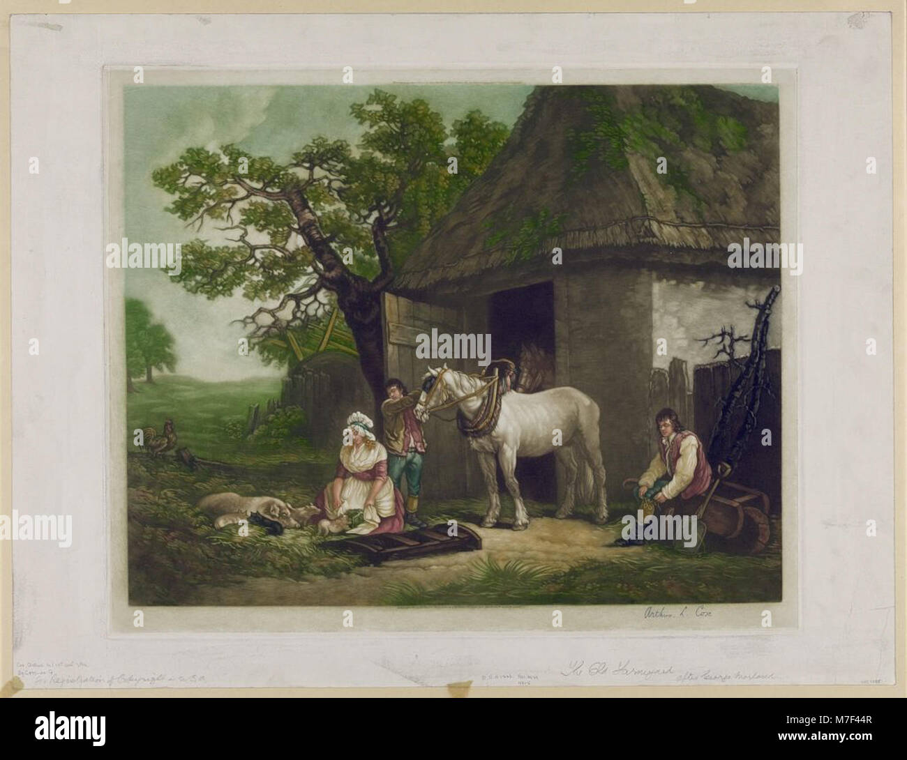 An image depicting an old farmyard, showcasing traditional farming ...