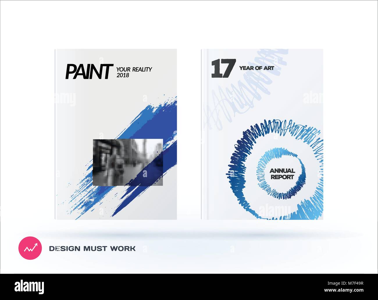 Set of artistic abstract design of business vector brochure Stock ...