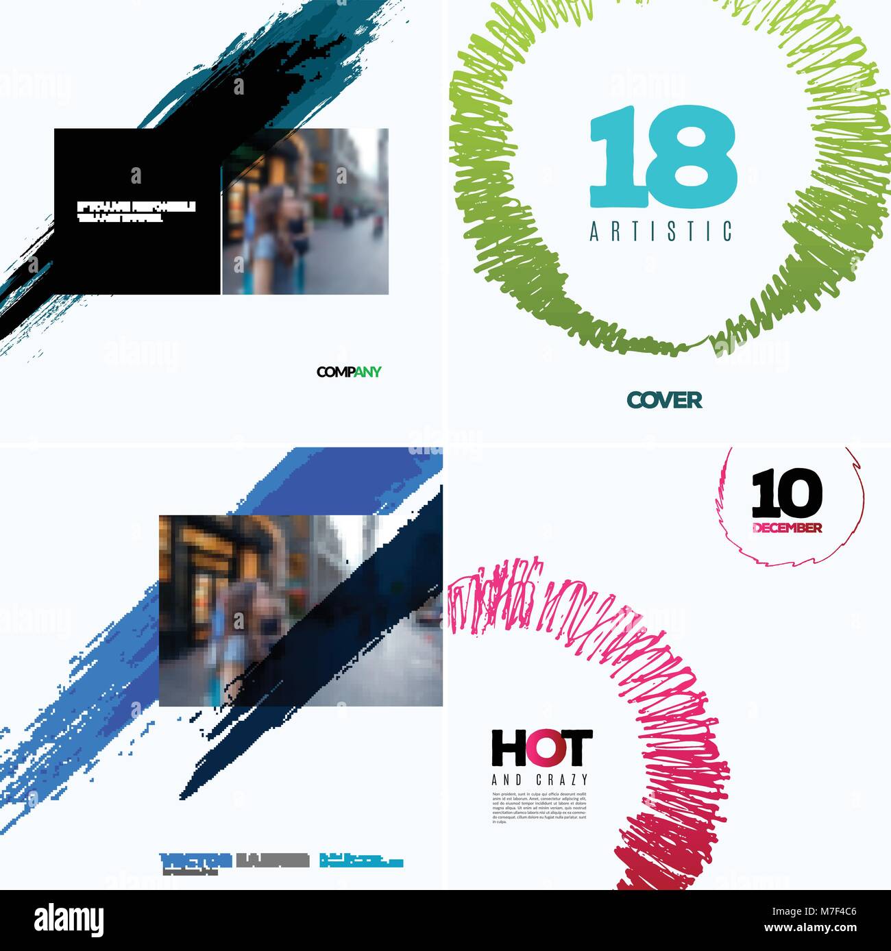 Set of abstract vector design elements for graphic poster Stock Vector ...