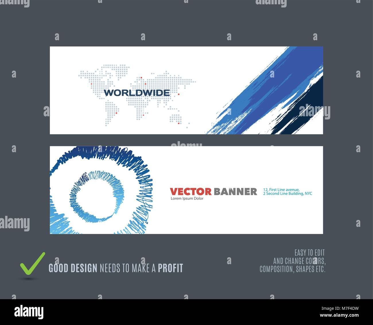 Abstract vector set of modern horizontal website banners Stock Vector ...