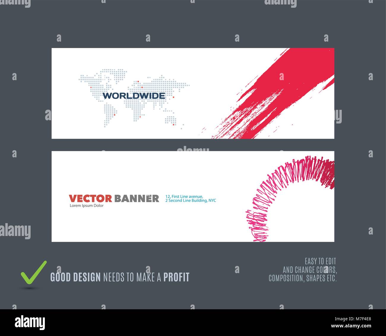 Abstract vector set of modern horizontal website banners Stock Vector ...