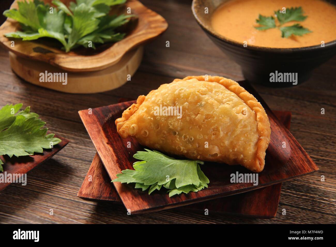 Fried Pastel Puff, the Peranakan Snack of Fried Pastry Puff with ...