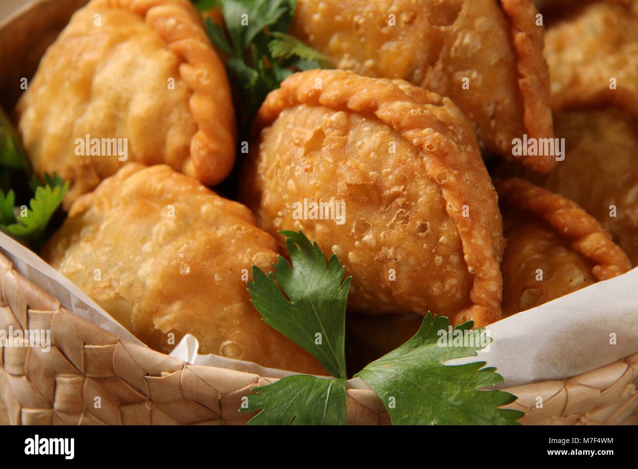 Fried Pastel Puff, the Peranakan Snack of Fried Pastry Puff with ...
