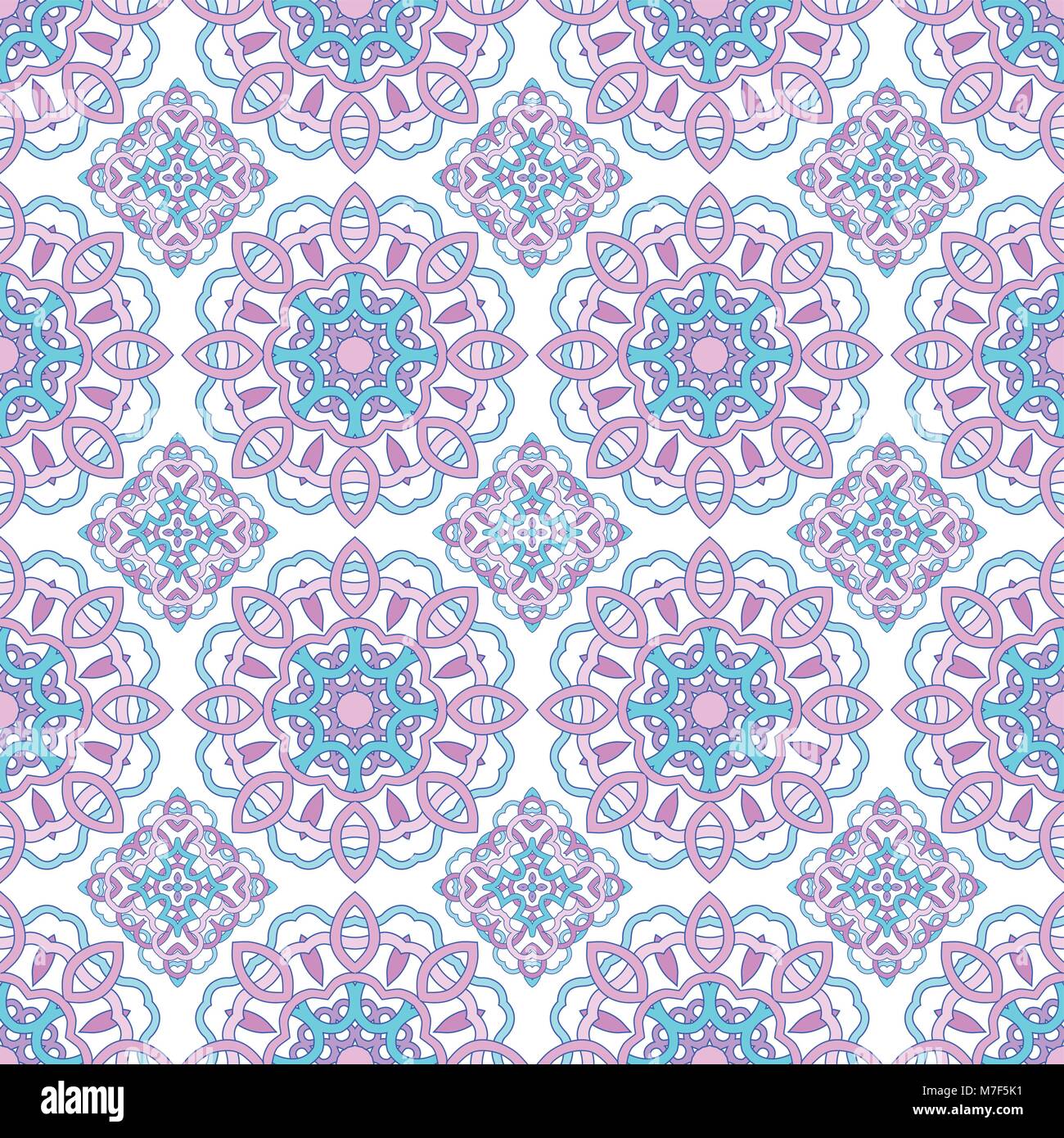 Vector seamless pattern from abstract elements in ethnic style Stock ...