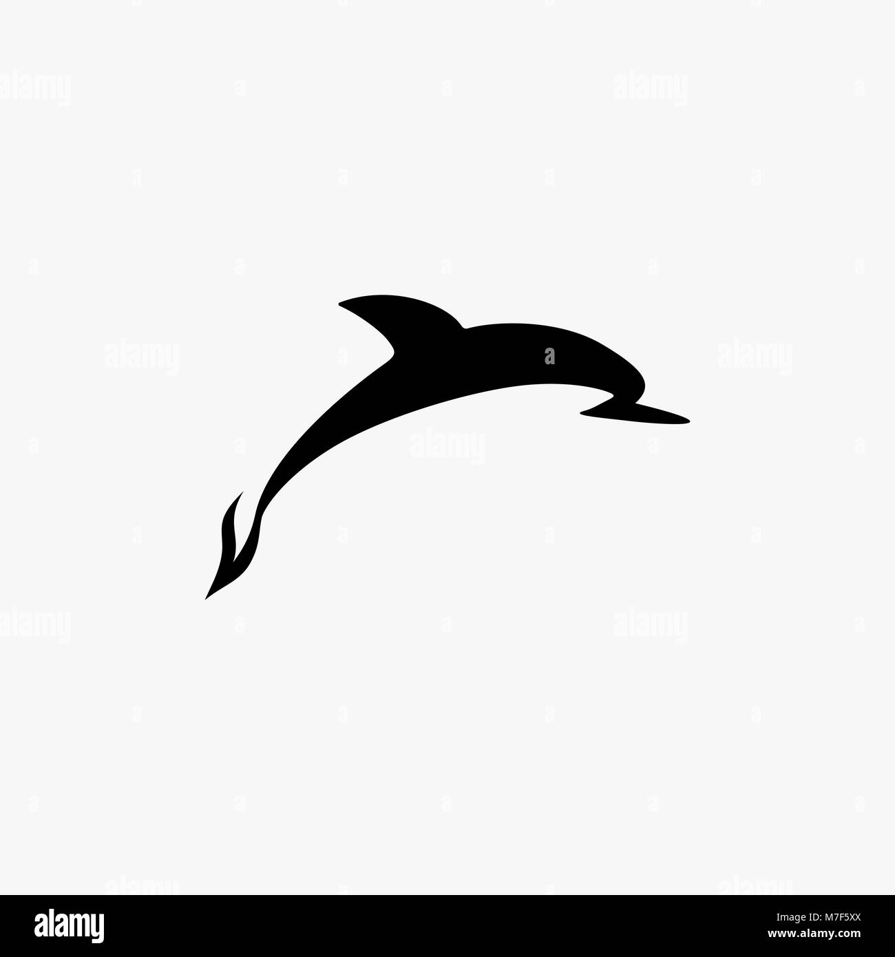 Dolphin silhouette hi-res stock photography and images - Alamy