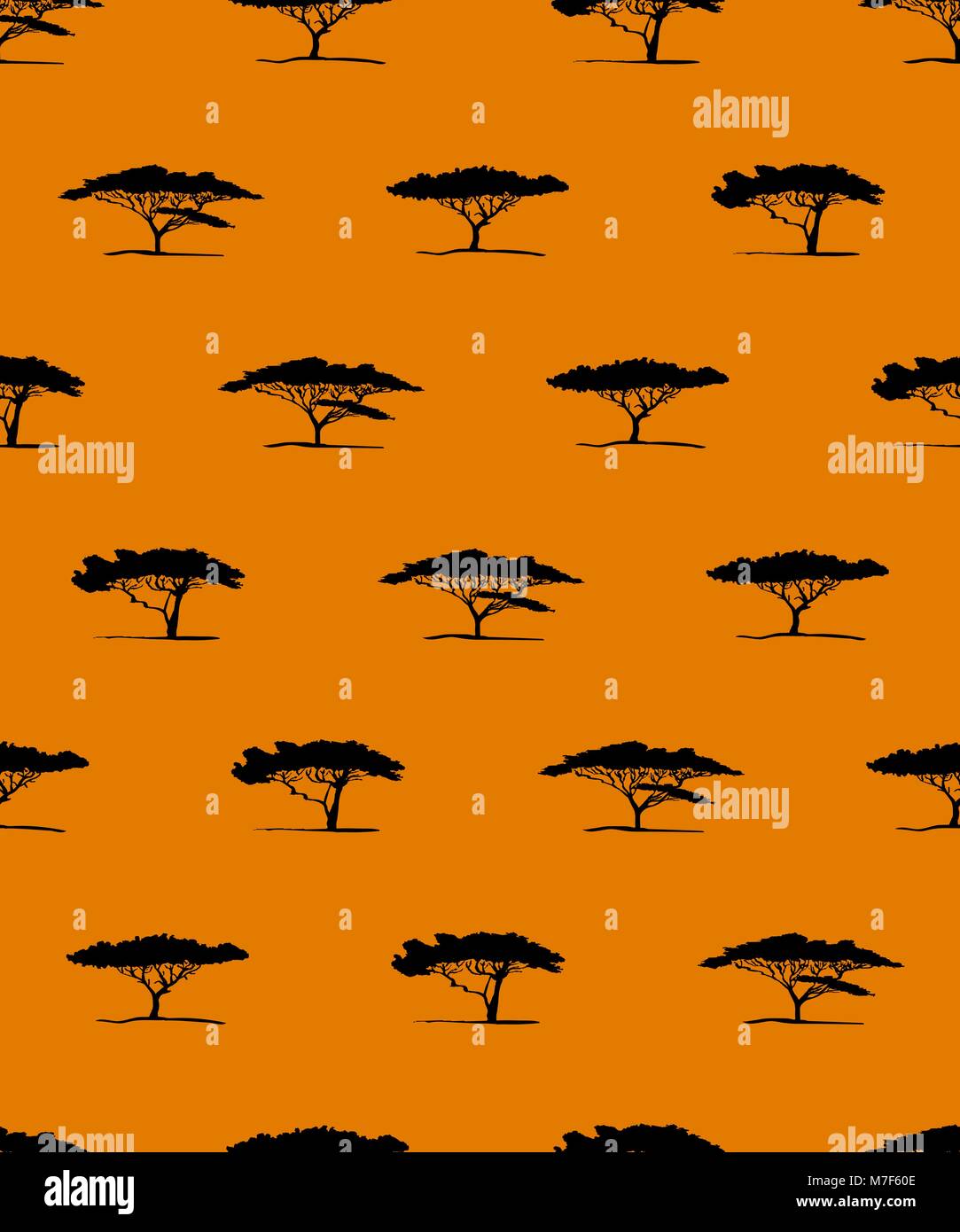 African Tree Silhouette Vector