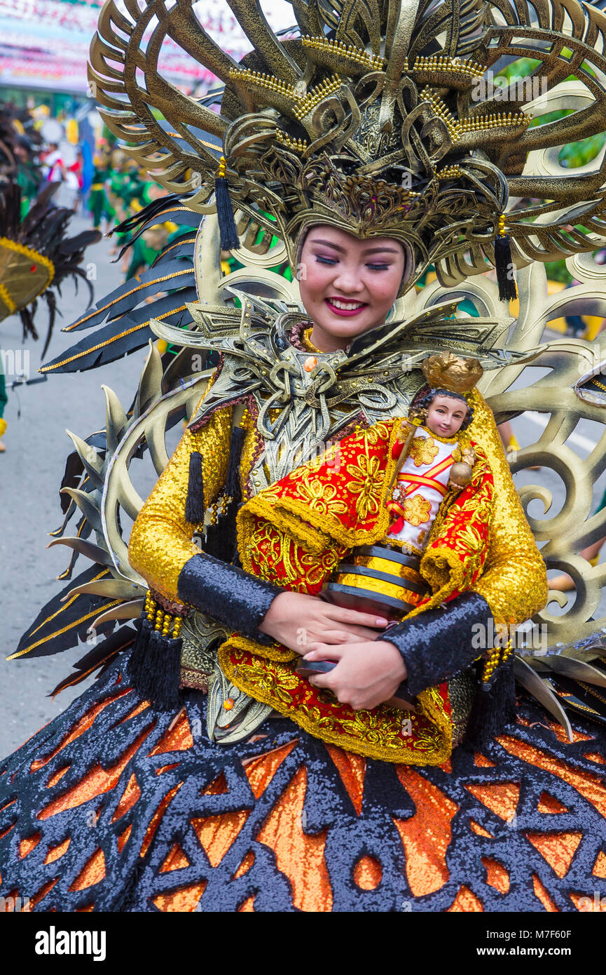 Participant in the Sinulog festival in Cebu city Philippines Stock ...