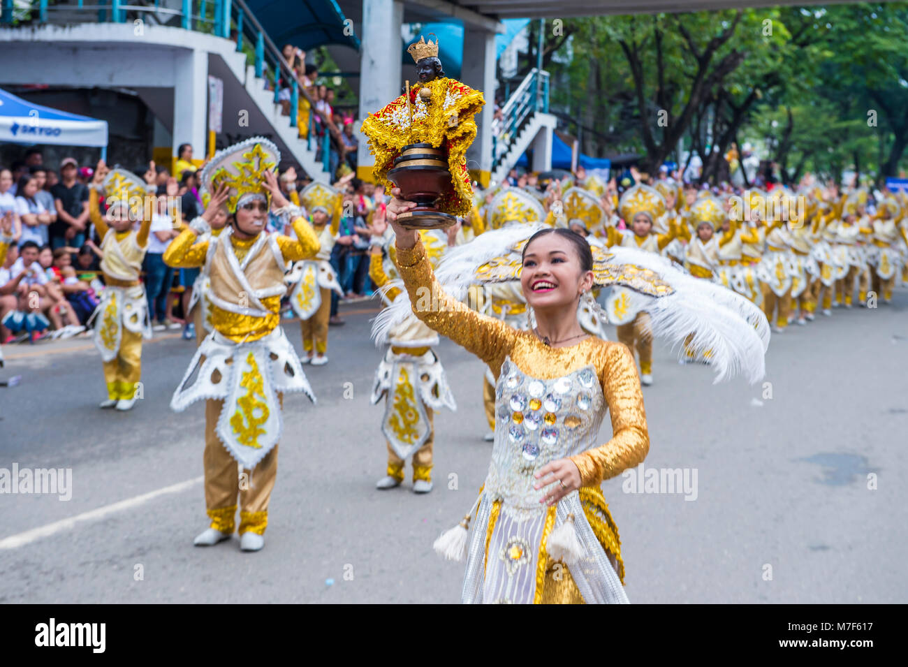 Participants in the Sinulog festival in Cebu city Philippines Stock ...