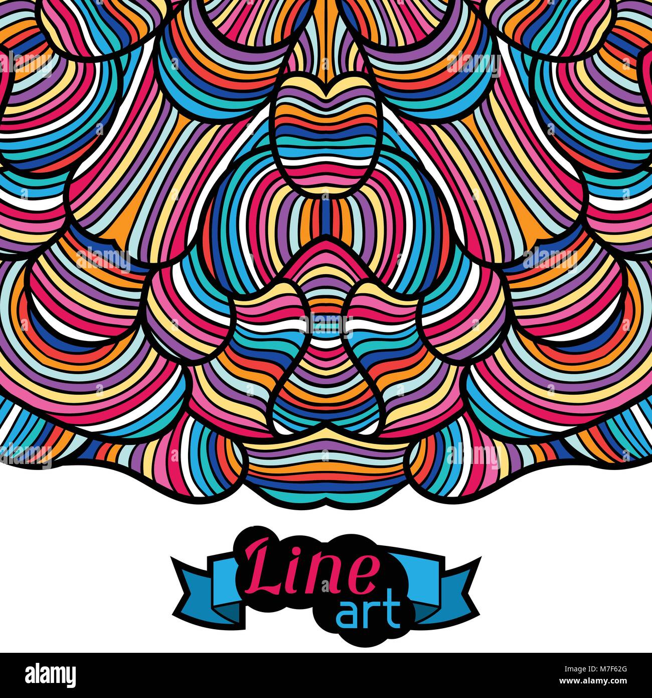 Background with hand drawn waves line art Stock Vector Image & Art - Alamy