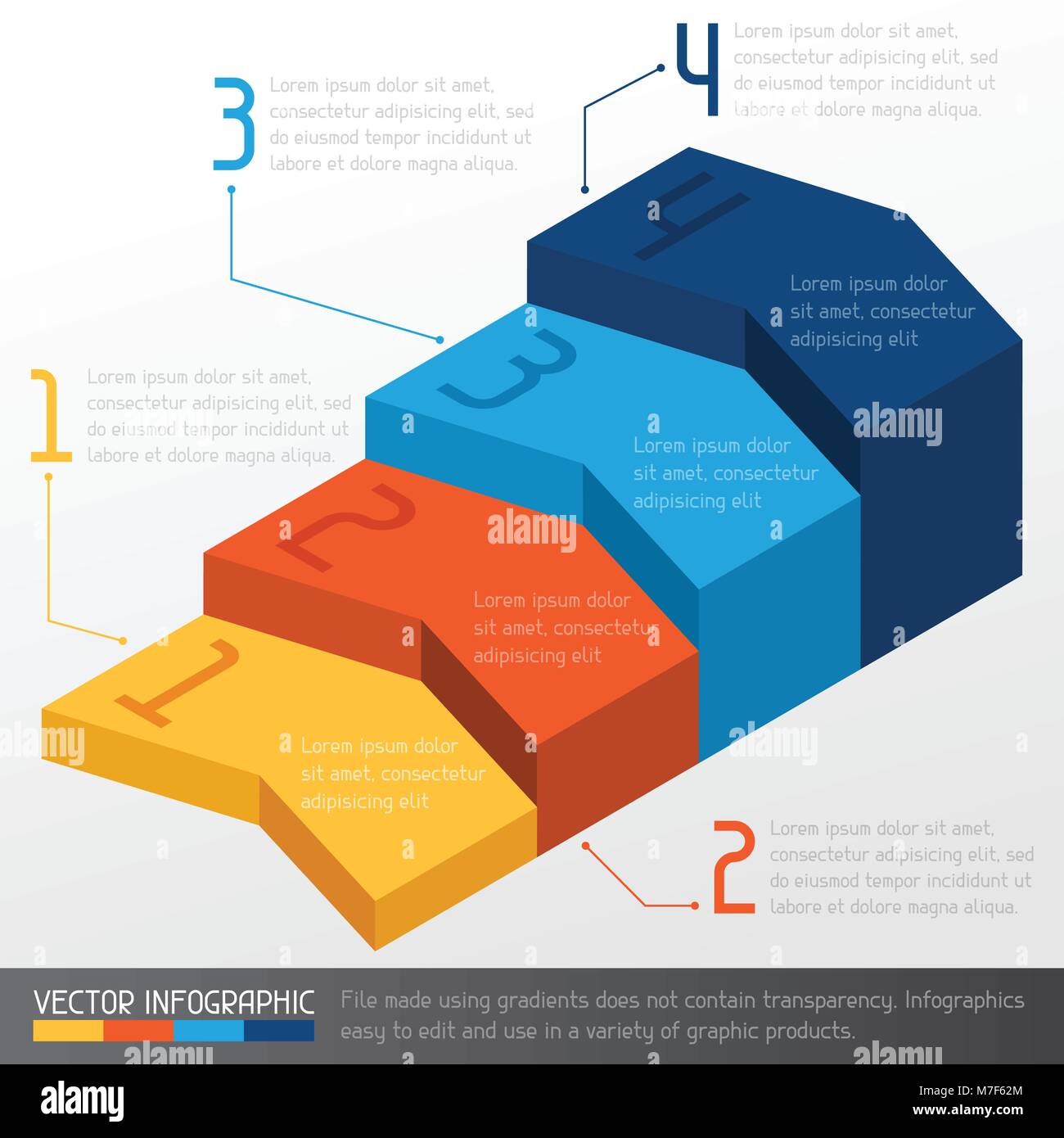 Template business infographic with arrow 3d design Stock Vector Image ...