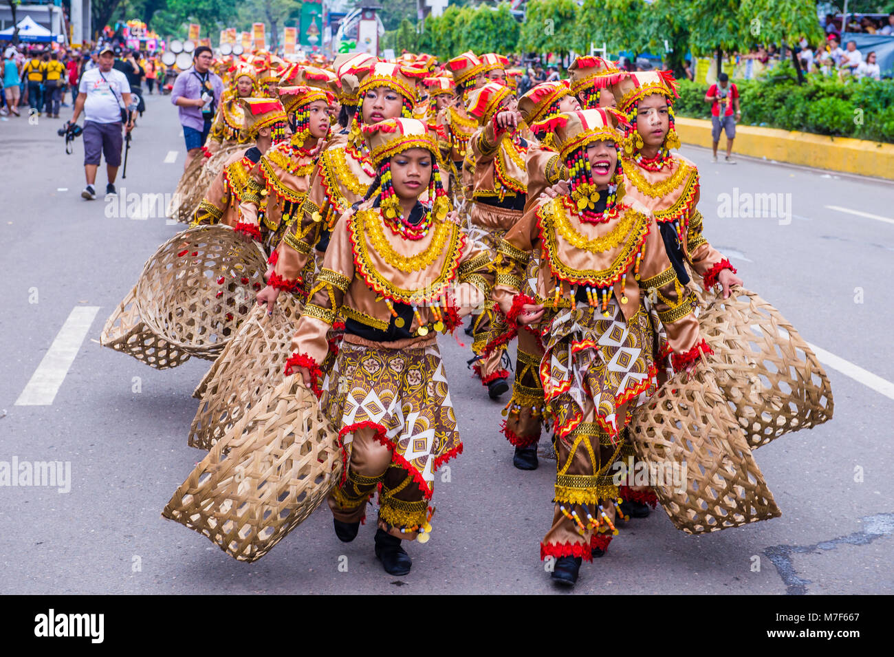 Participants in the Sinulog festival in Cebu city Philippines Stock ...