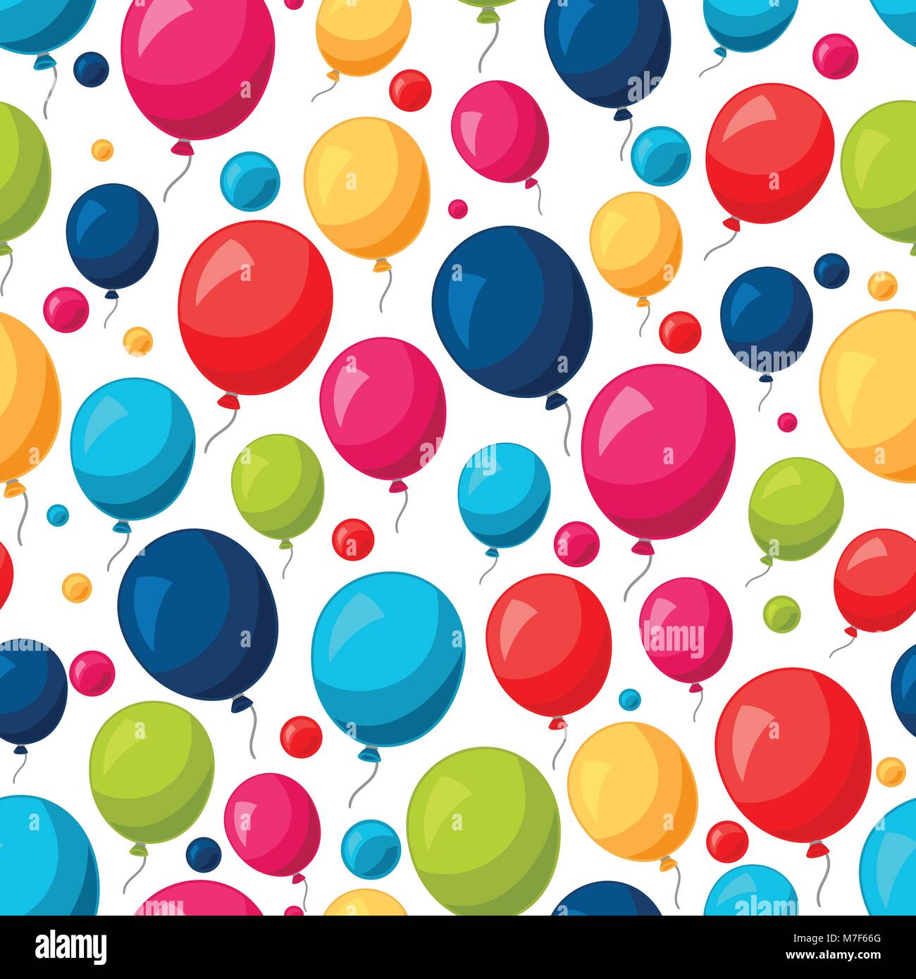 Celebration festive seamless pattern with colorful balloons Stock ...