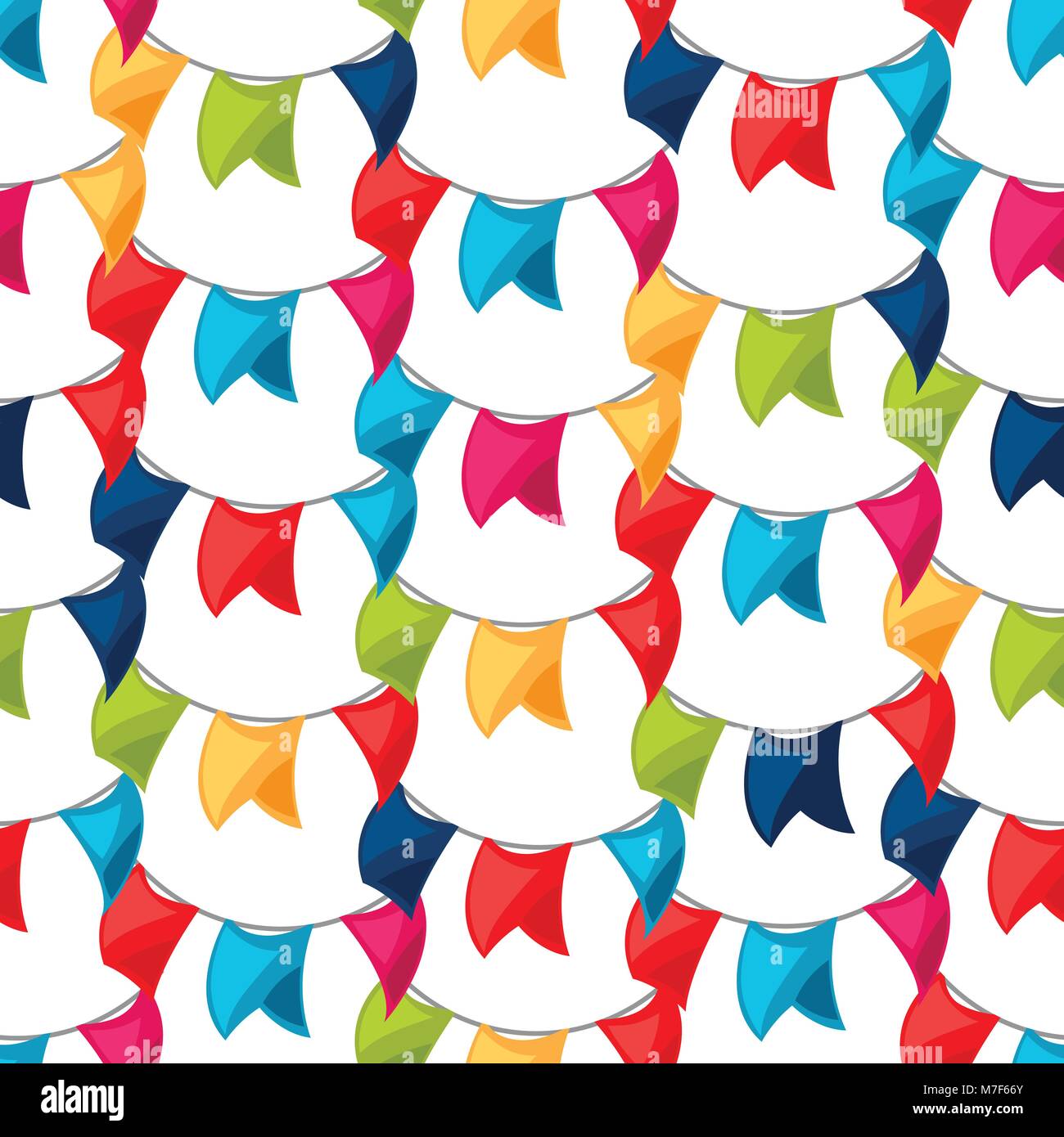 Celebration festive seamless pattern with garland flags Stock Vector ...