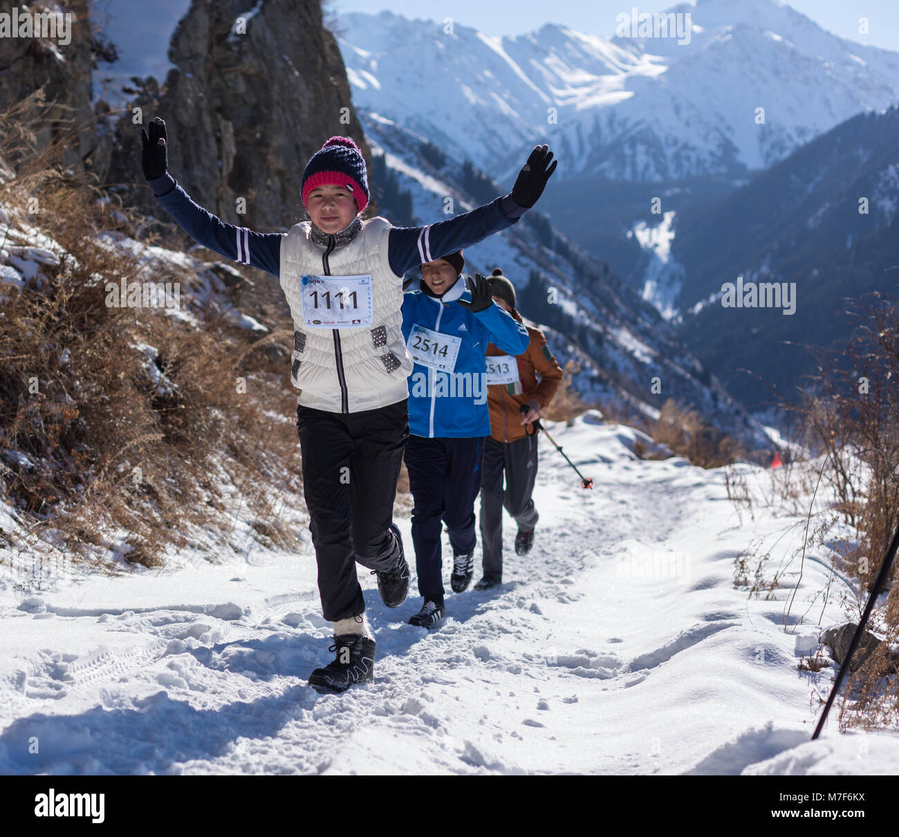 ALMATY, KAZAKHSTAN - APRIL 09, 2017: Amateur competitions - Mountain ...