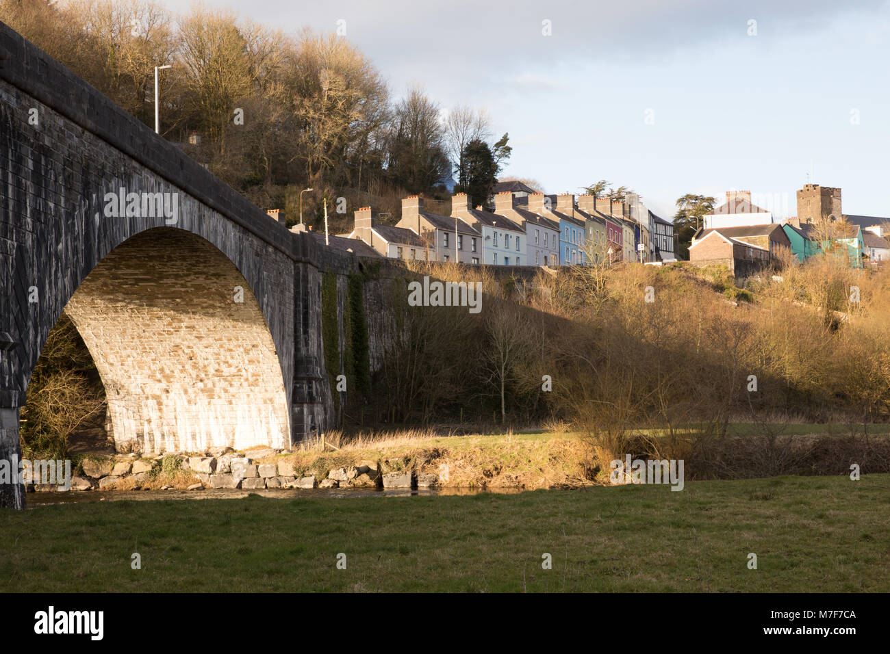 Llandeilo 19 century stone bridge Stock Photo - Alamy