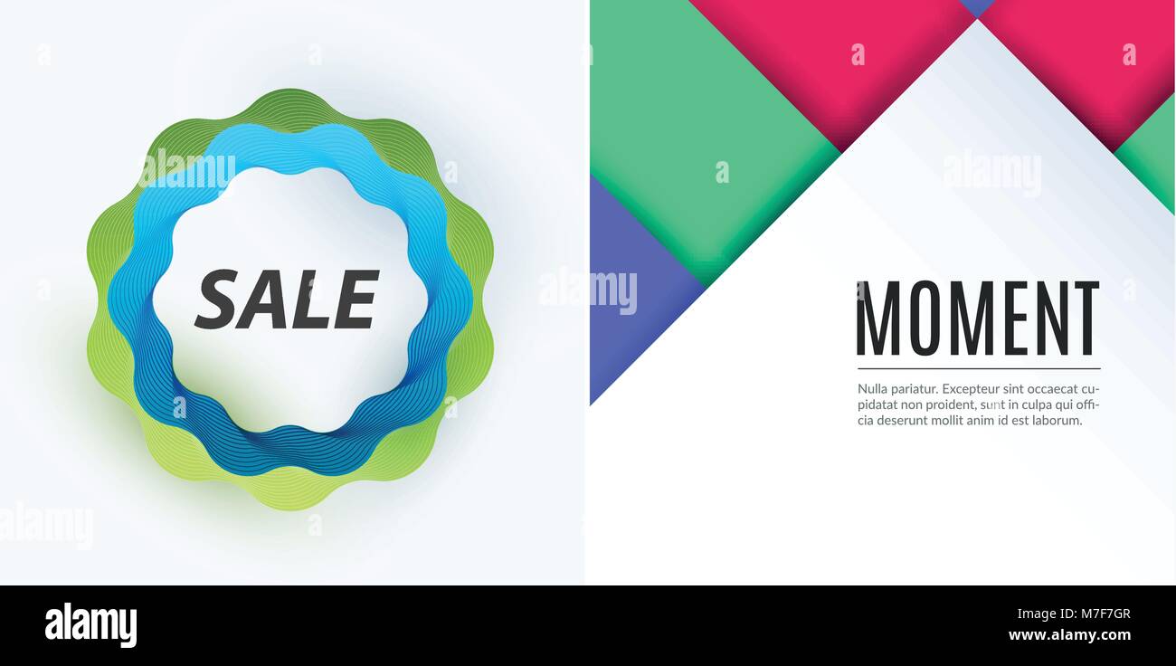 Set of modern design abstract templates. Creative business background ...