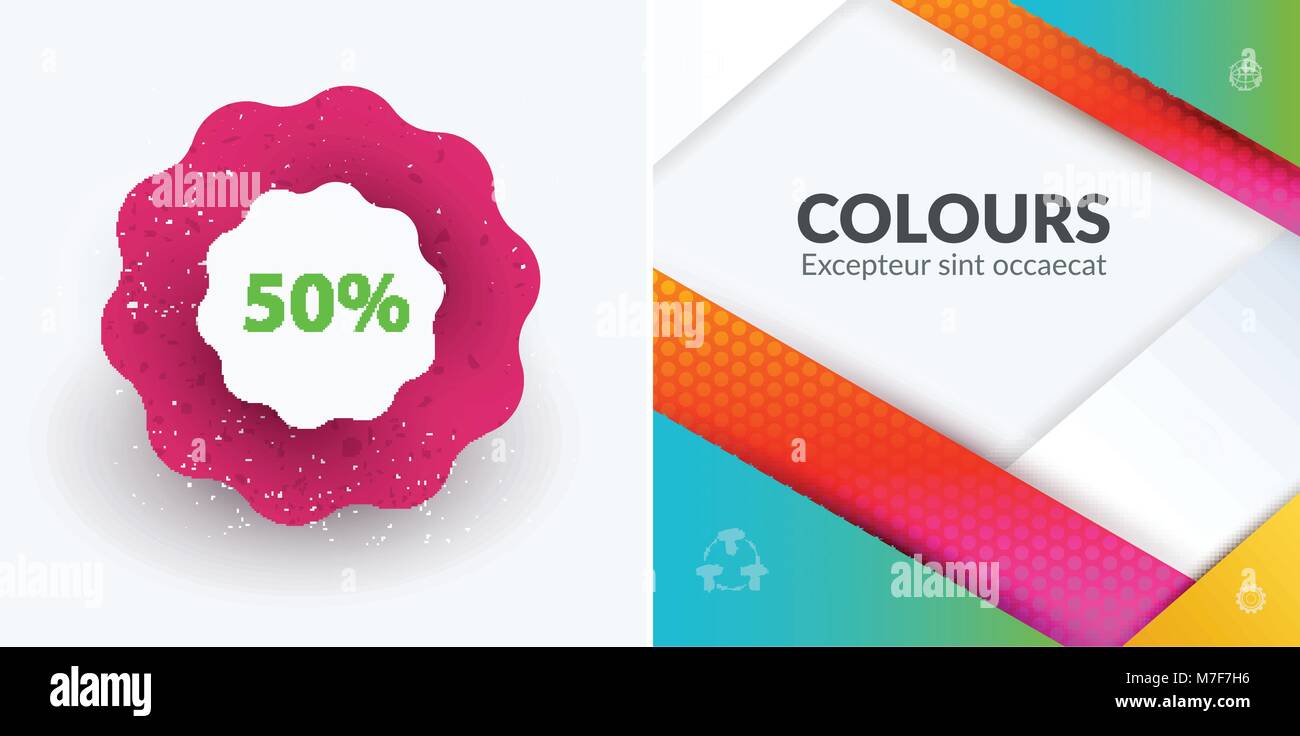 Set of modern design abstract templates. Creative business background ...