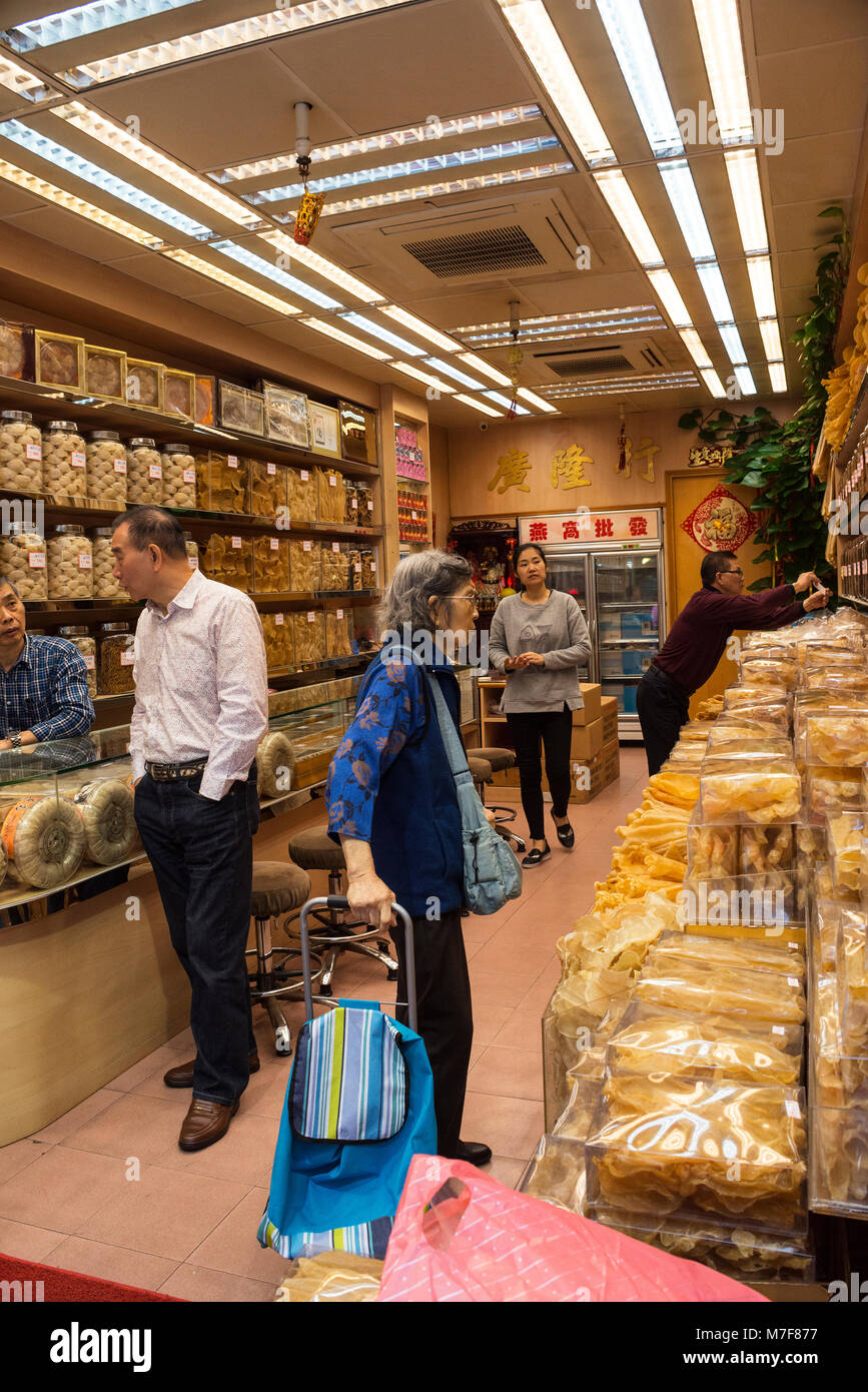 Dried Goods Shop, interior, Hong Kong Stock Photo - Alamy
